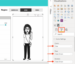 How to create comic data stories in Power BI dashboards